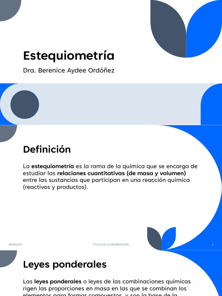 Introducción a la Estequiometría Química | PDF