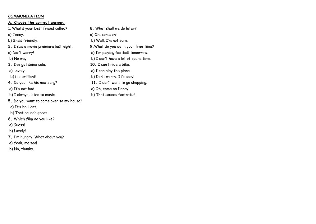 Communication Practice Exercises | PDF
