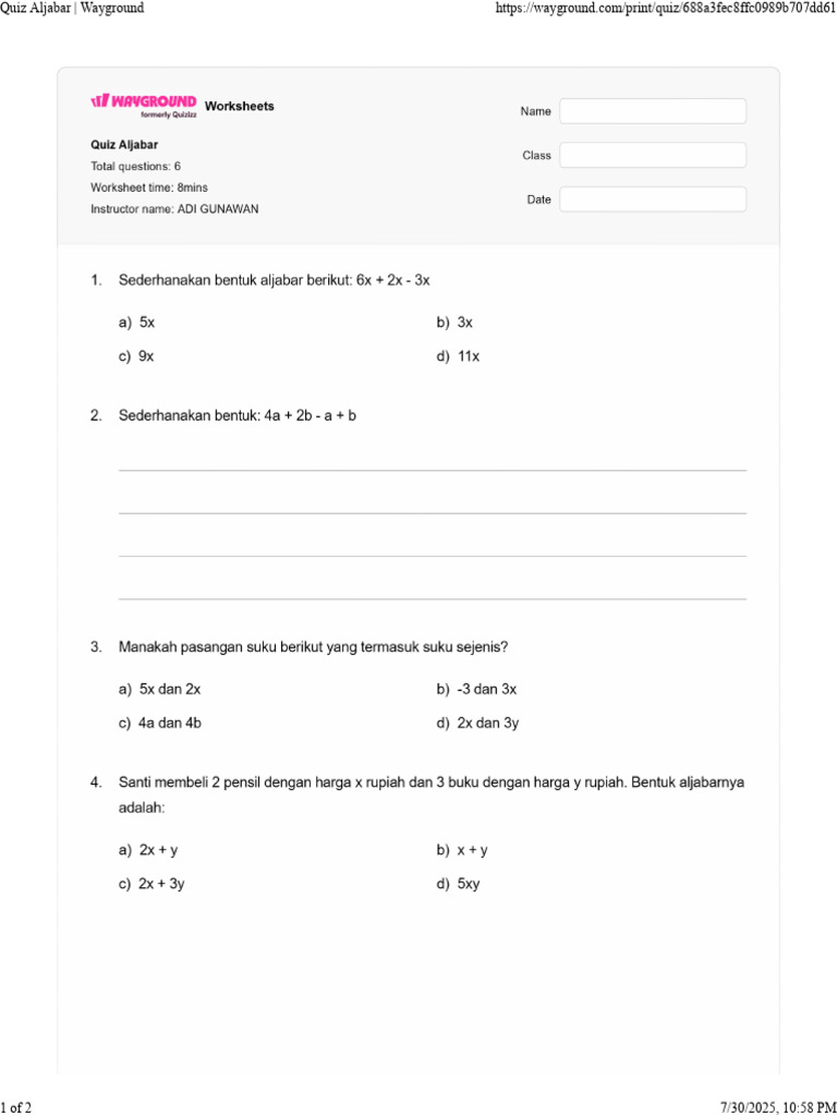 Penilaian Pengetahuan -tertulis | PDF