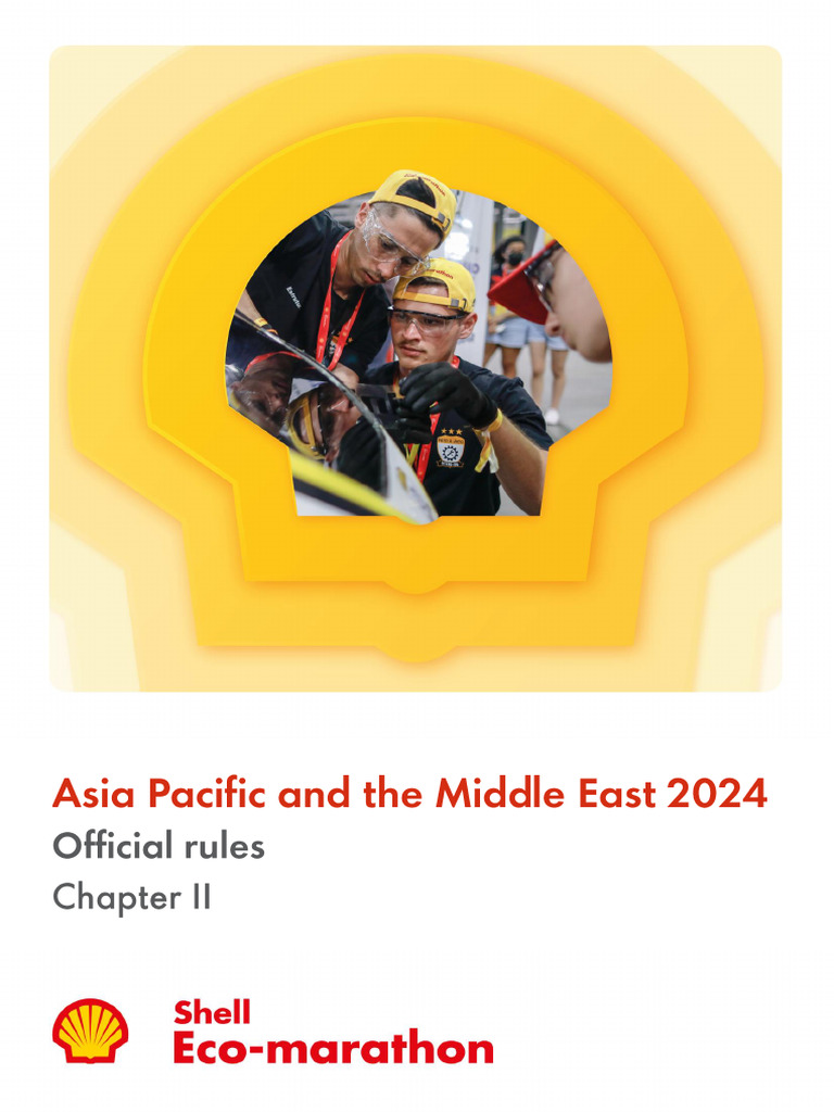 Shell Eco Marathon Apme 2024 Official Rules Chapter II Final One | PDF