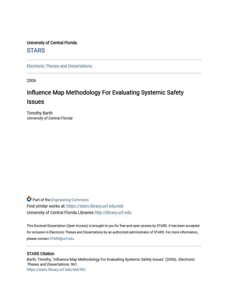Influence Map Methodology For Evaluating Systemic Safety Issues | PDF ...