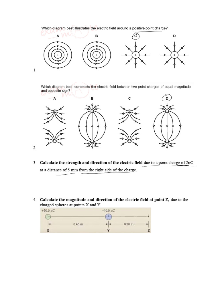 1757467370-Exercise CHAPTER 5 - Electrical Fields and Force | PDF | Force | Electric Field