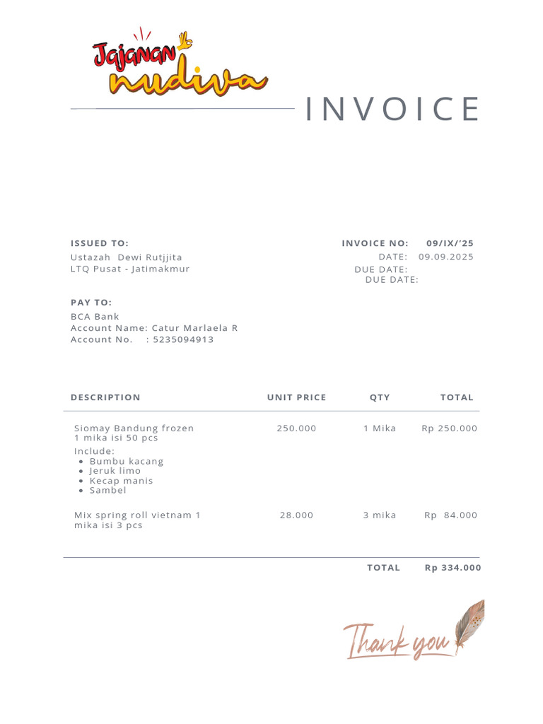 Krem Dan Hitam Minimalis Bisnis Invoice PDF | PDF