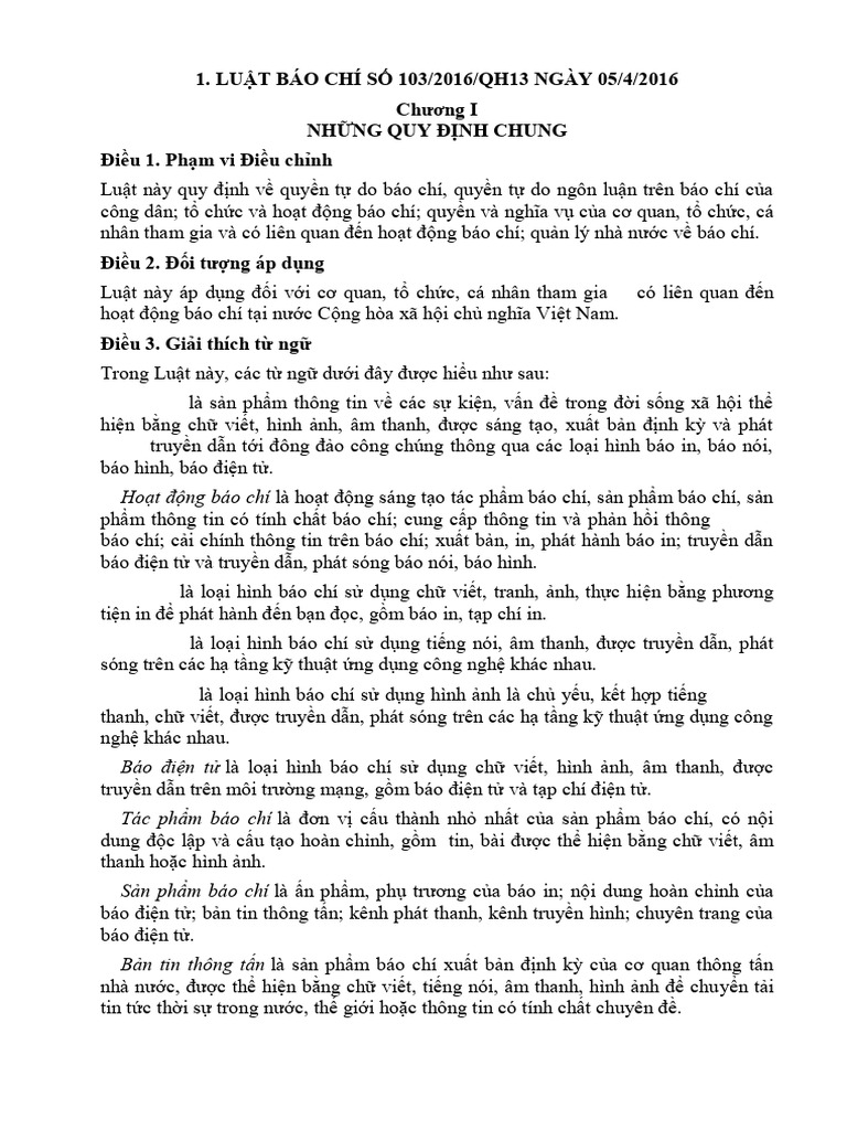 Luật báo chí | PDF