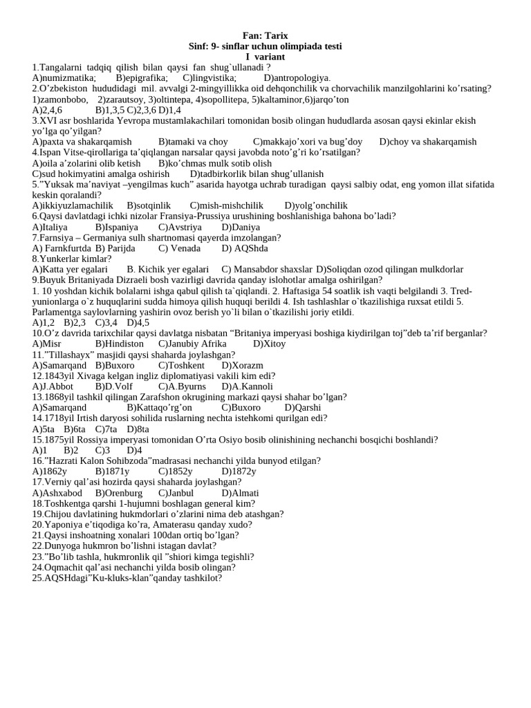 9 Tarix Olimpiada Tomchi (1) | PDF