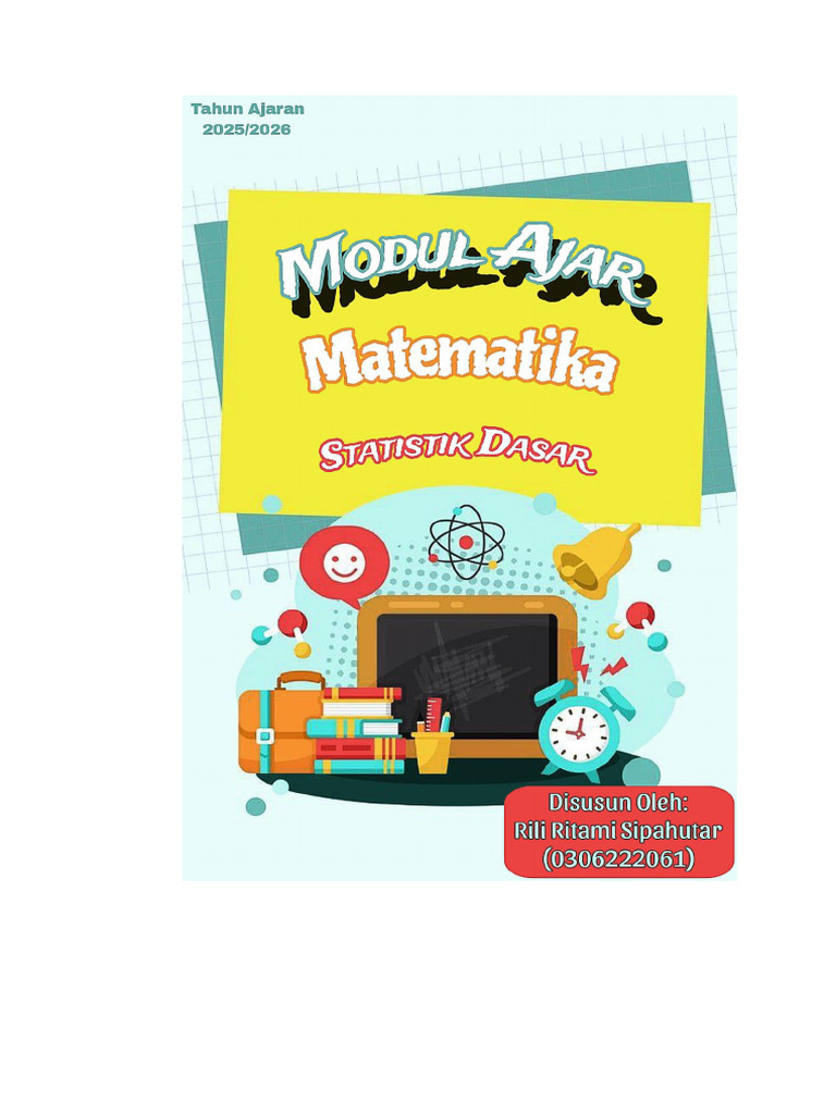 Modul Ajar Statistik Dasar SD Kelas VI | PDF