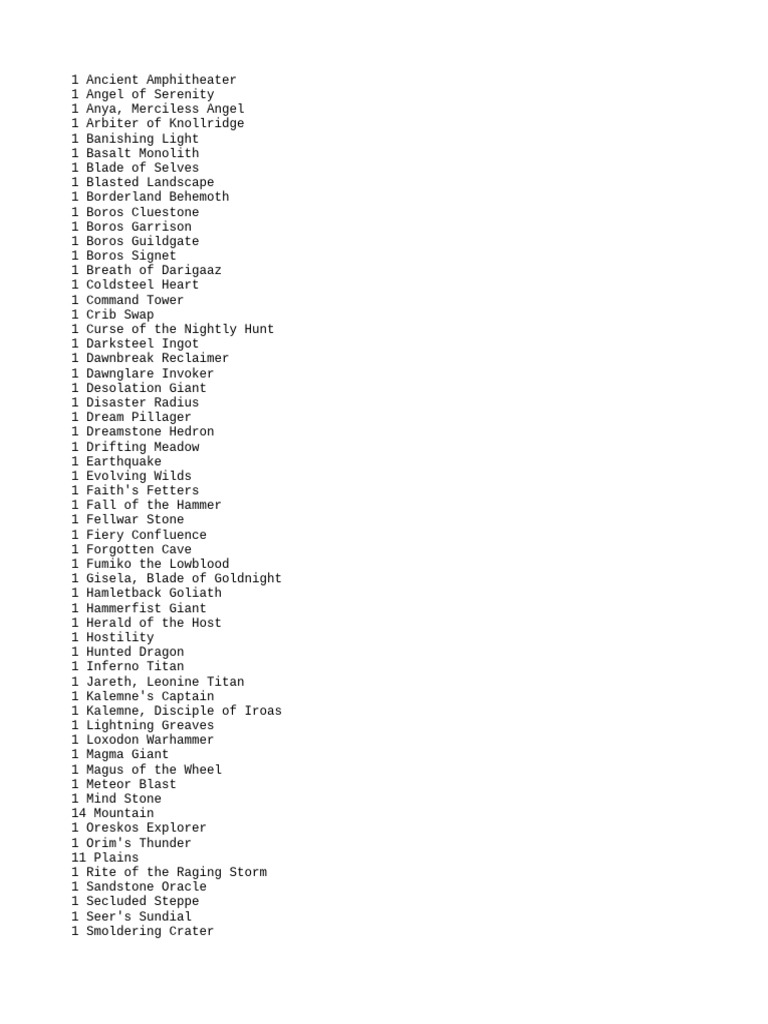 Deck - Wade Into Battle 2015 Commander Precon | PDF