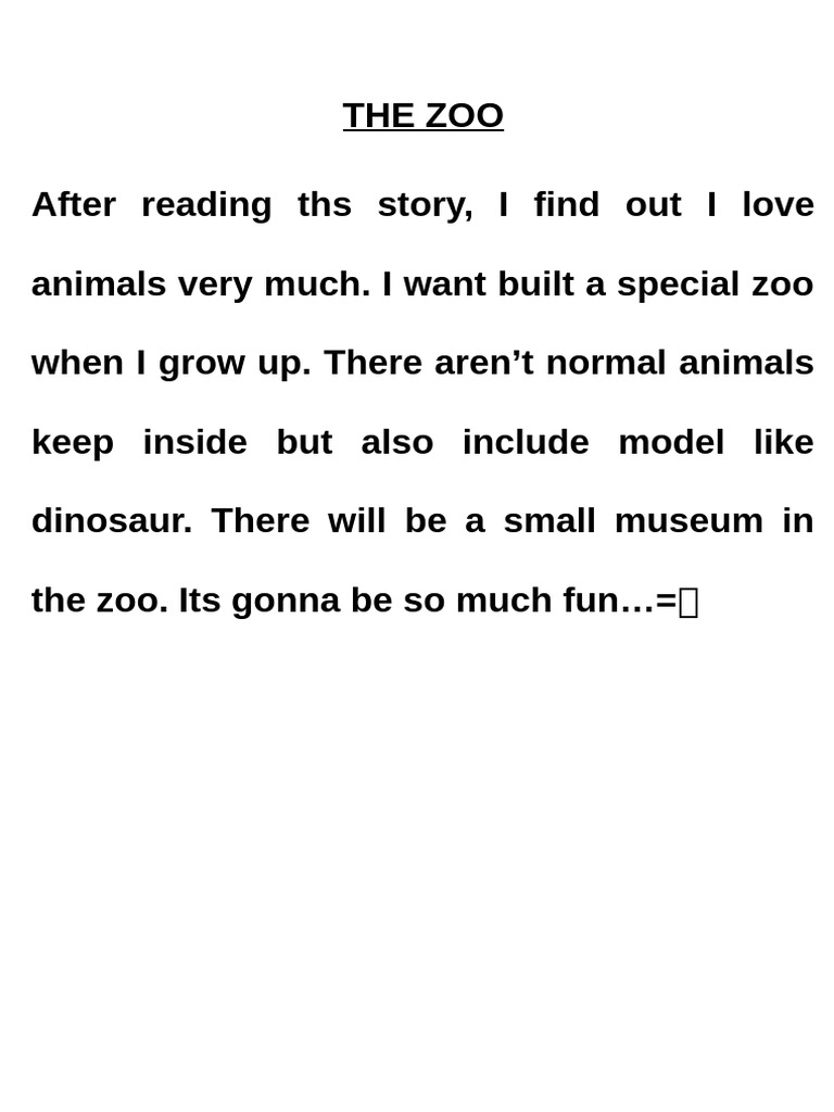 Dream Zoo with Dinosaurs and Museum | PDF