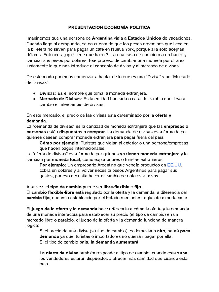 Divisas y Mercado de Cambios Explicado | PDF | Tipo de cambio | Moneda