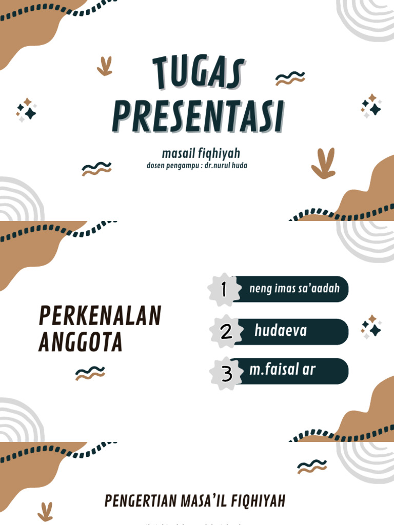 Hijau Cokelat Tepian Bentuk Abstrak Tugas Presentasi | PDF