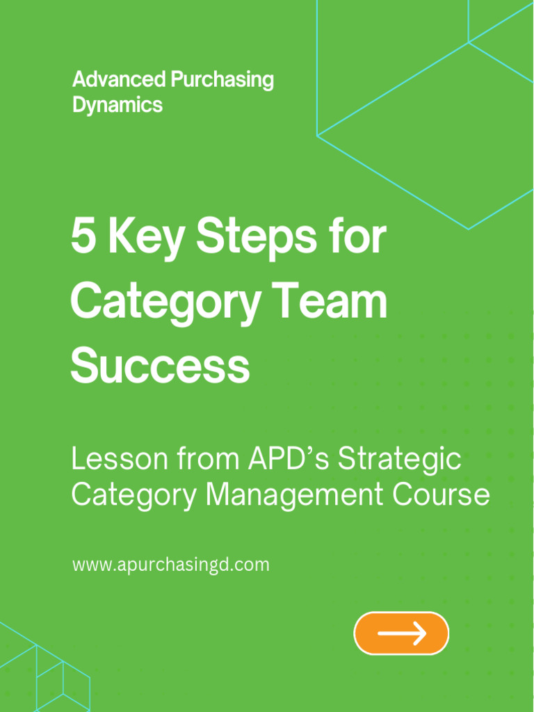 5 Steps to Successful Category Teams | PDF | Supply Chain | Strategic ...
