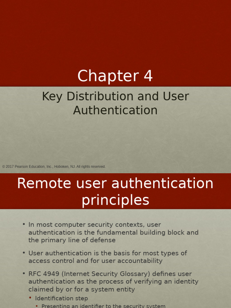 User Authentication and Key Distribution | PDF | Public Key ...