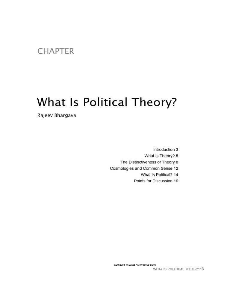 Understanding Political Theory Basics | PDF | Experience | Reason