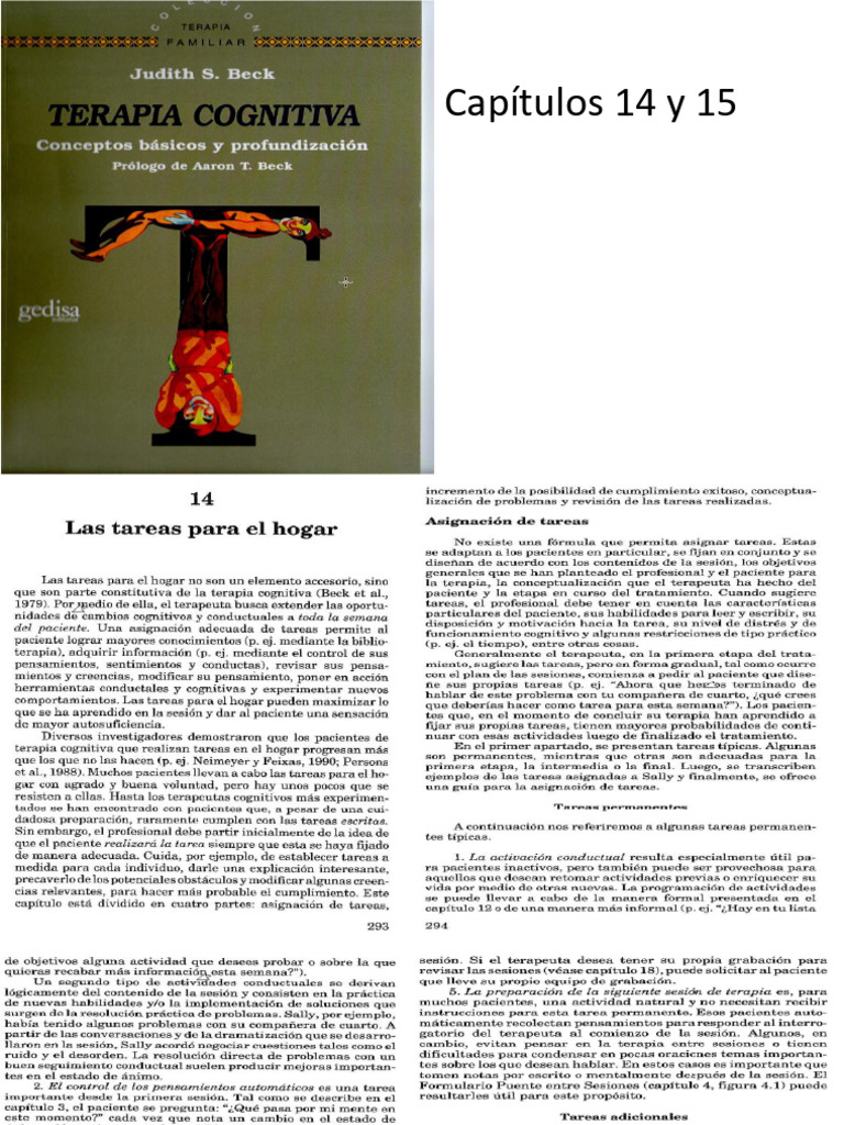 Terapia Cognitiva, 2 Judith Beck, Cap. 14 y 15 NO | PDF