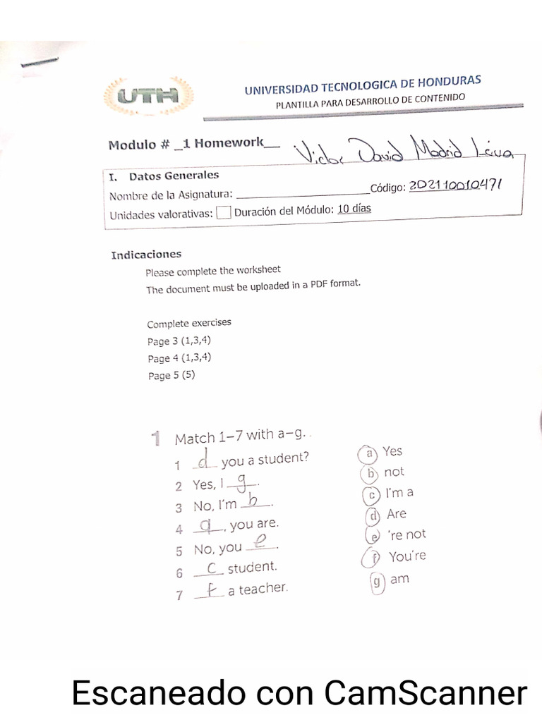 Module #1 Homework Victor Madrid | PDF