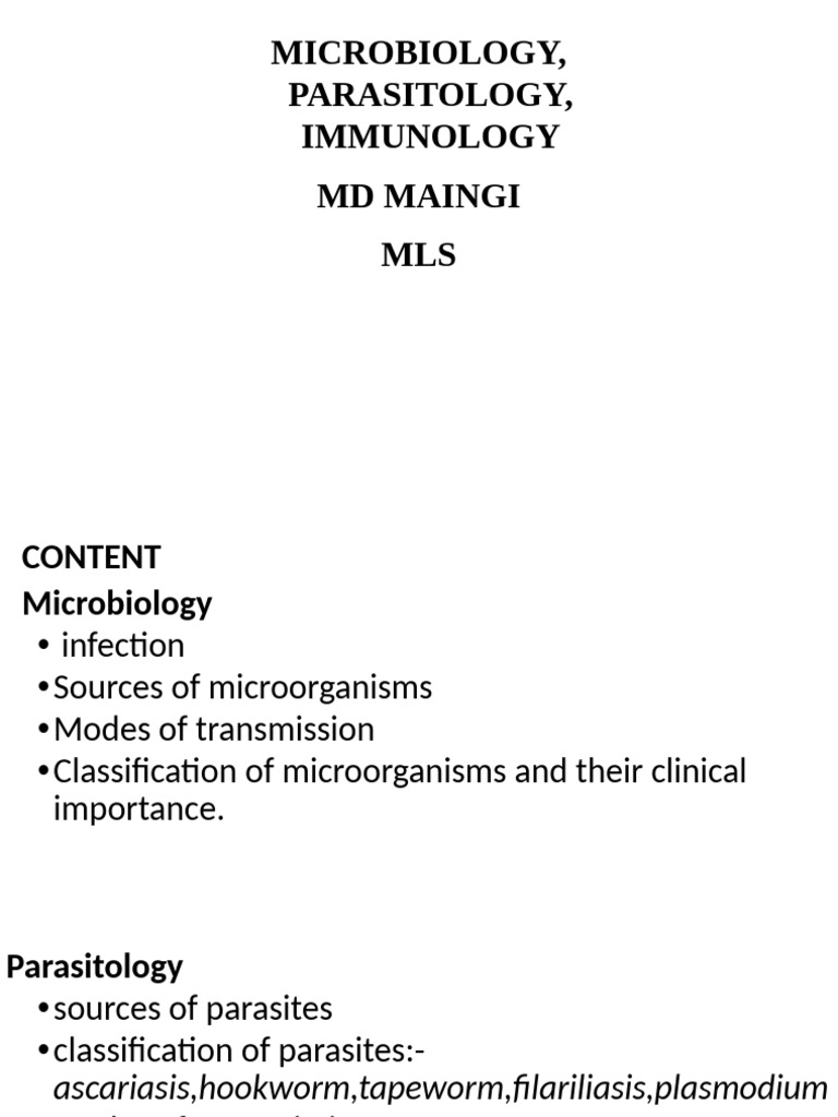 Micro - Organism Final 2-1 (2) .PPTX MD Ruth Nrsing | PDF | Immune ...