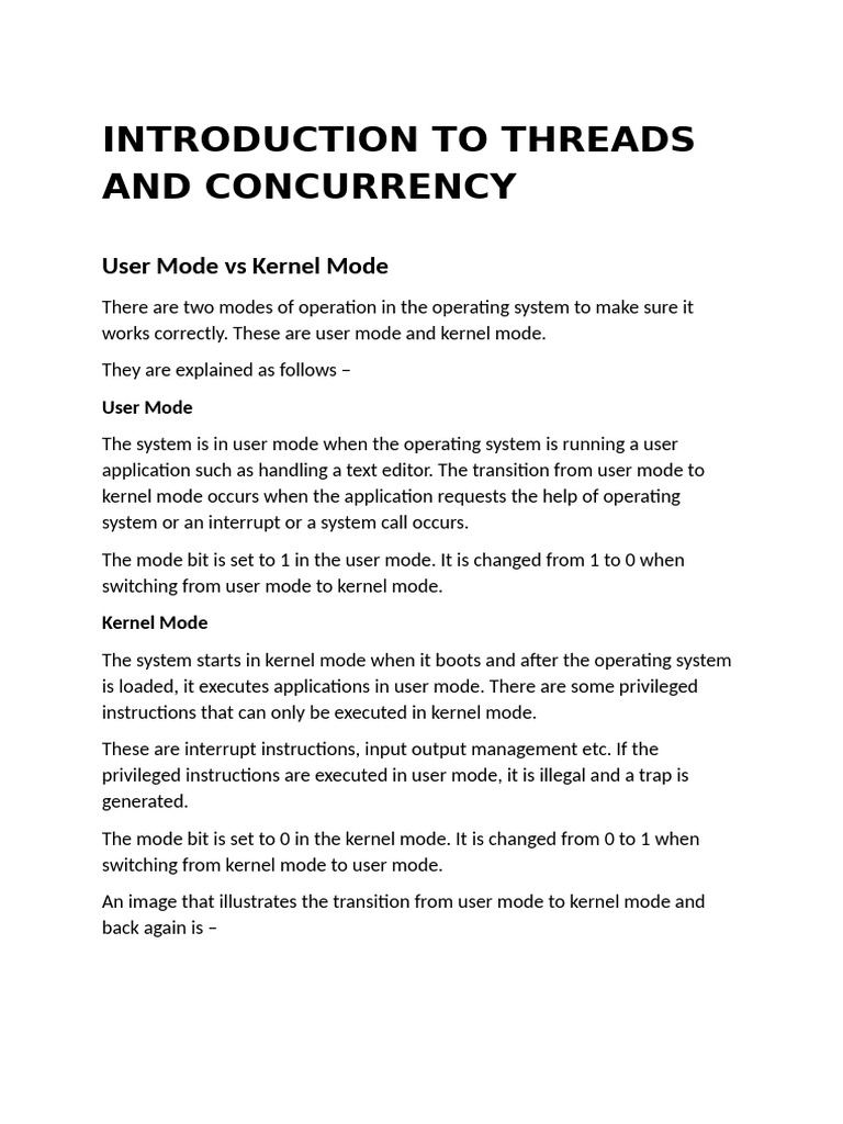 Introduction To Threads and Concurrency | PDF