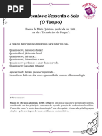 O Tempo - Poema de Mário Quintana | PDF