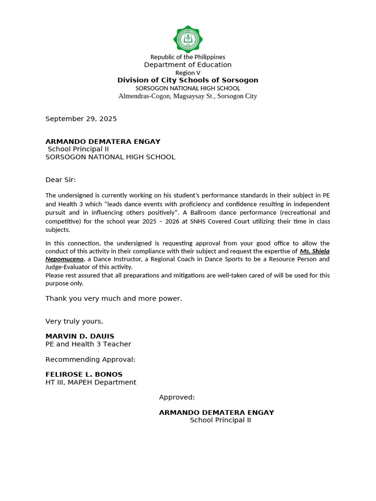 Letter of Augmentation in Dance Lesson | PDF