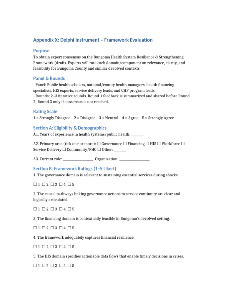 Delphi Framework Evaluation Appendix | PDF