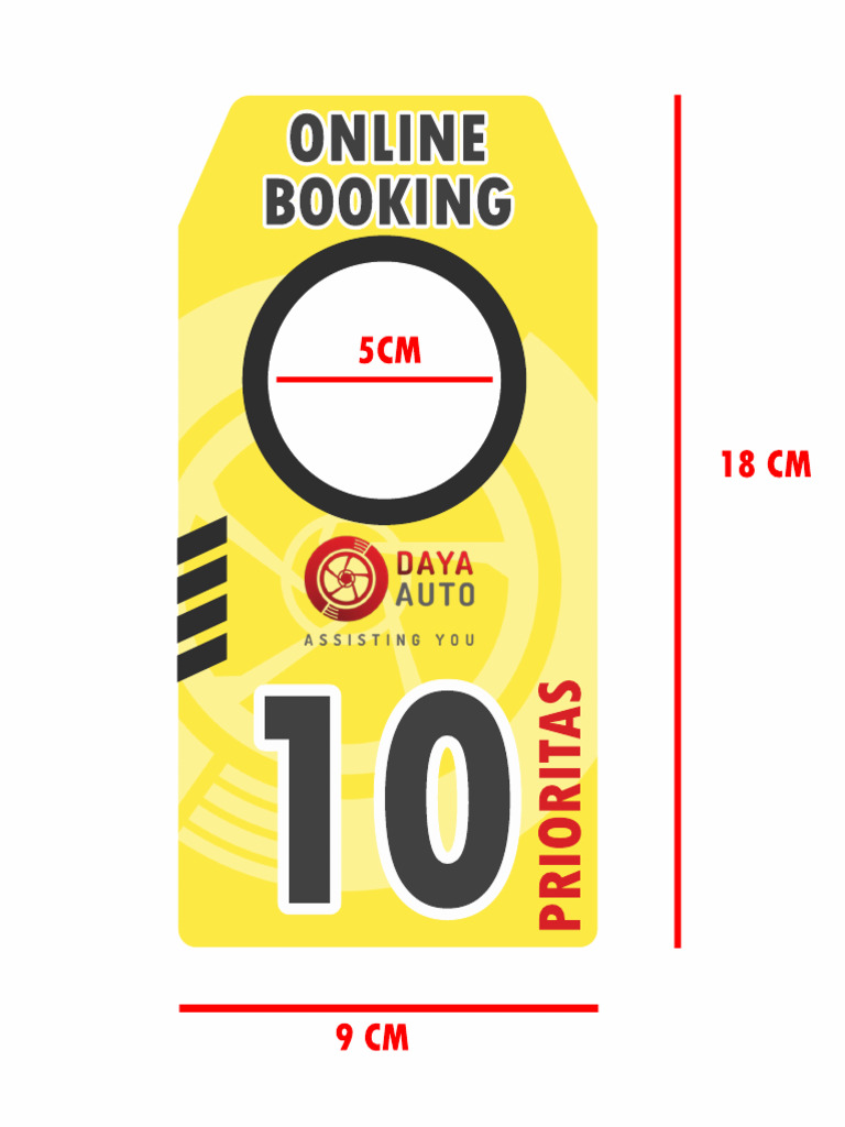 New Tag Daya Auto Kuning - 9x18 CM | PDF