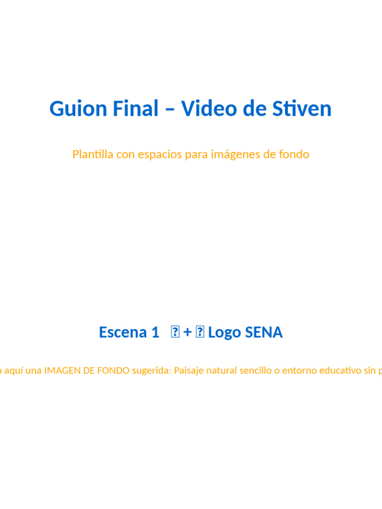Plantilla Guion Stiven | PDF