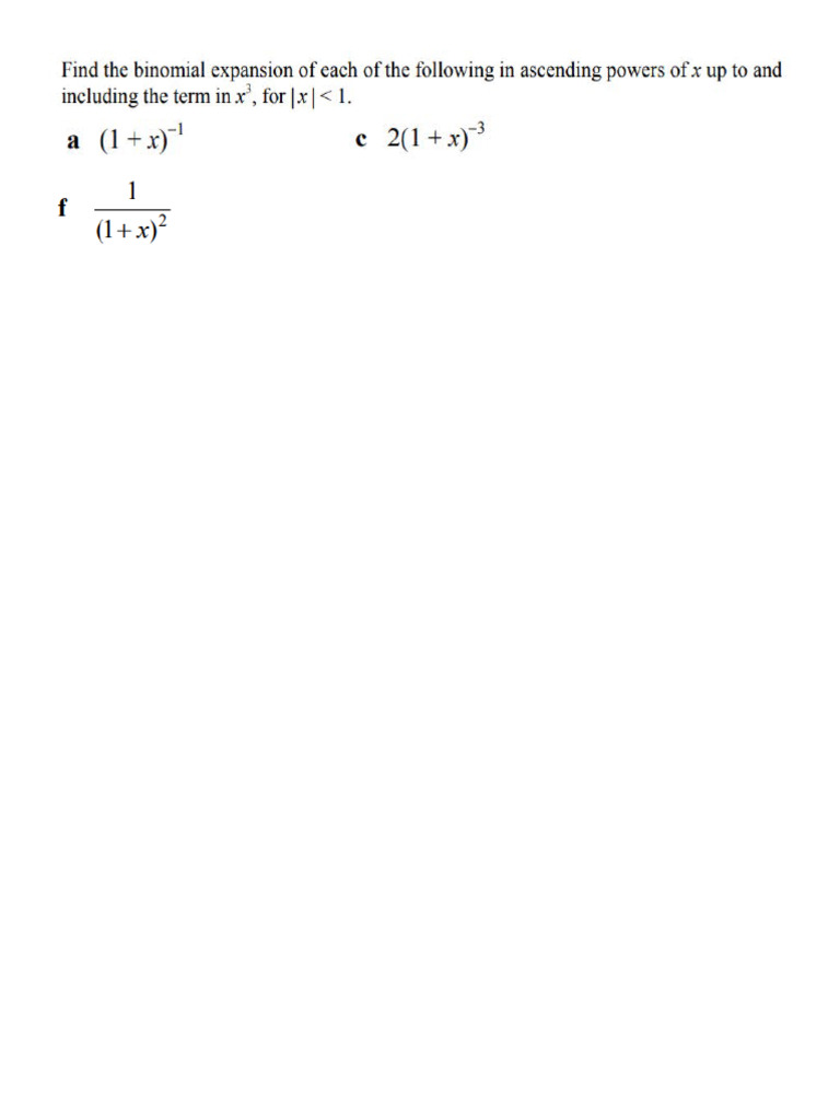 Binomial Expansion - Rational and Negative Powers | PDF