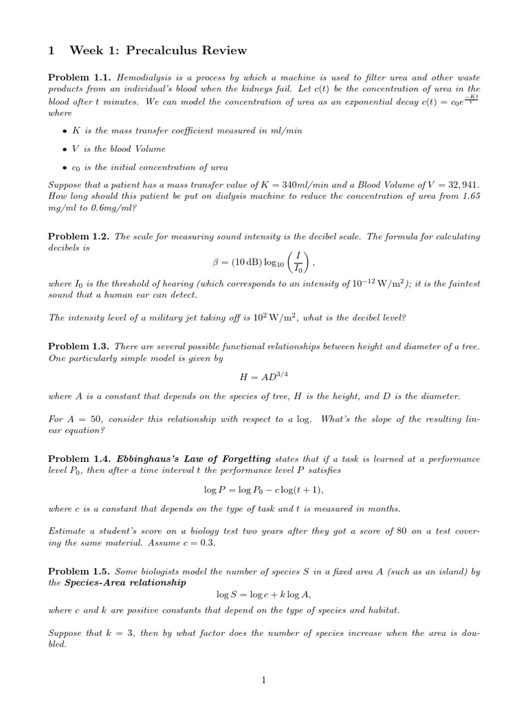 Precalculus Problems and Solutions | PDF | Ph