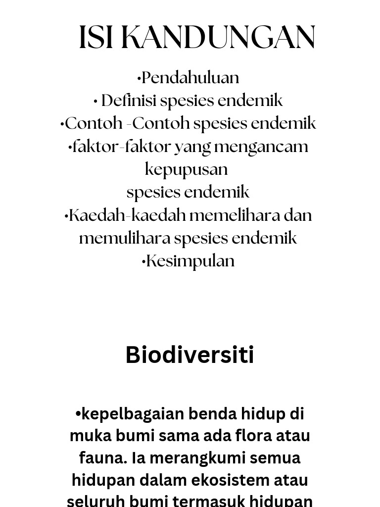 Spesies Endemik - 20251009 - 103738 - 0000 | PDF