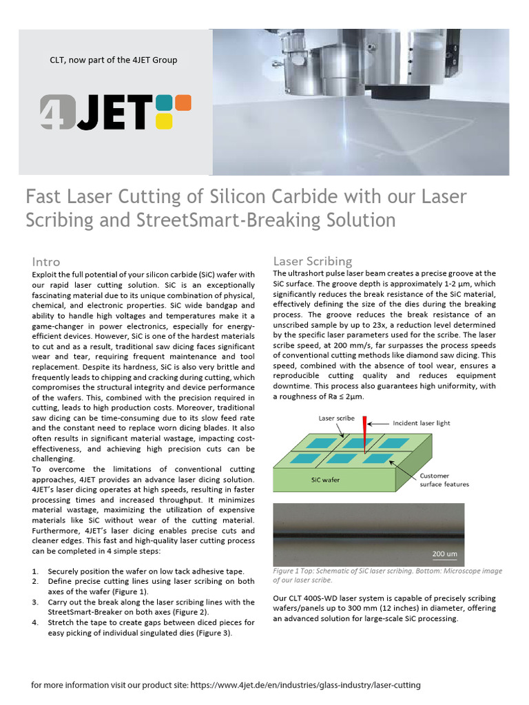 4JET Laser Scribing StreetSmart Breaking Efficient SiC Wafer Processing ...