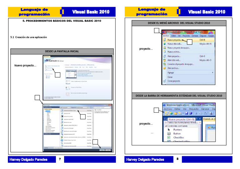 Procedimiento de Visual Con Basic (Empe | PDF | Ventana (informática) | Microsoft Windows