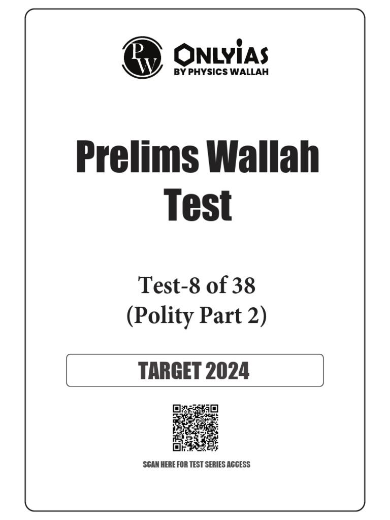 Prelims Wallah Test | PDF | Political Law | Government