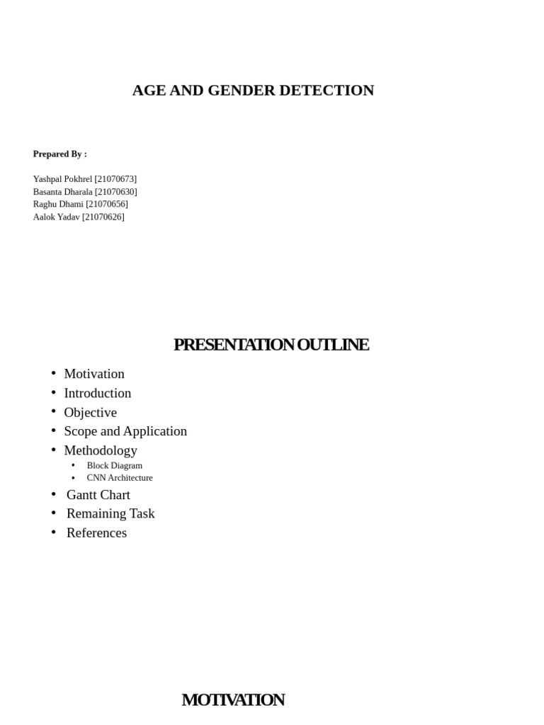 Age Detection System | PDF | Deep Learning | Artificial Intelligence