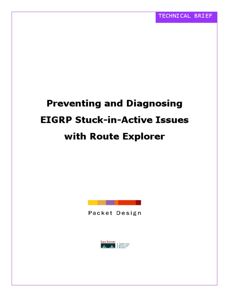 Preventing and Diagnosing EIGRP Stuck-in-Active Issues With Route Explorer | PDF | Routing ...