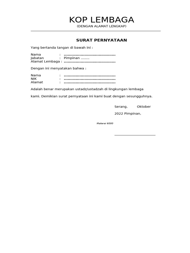Contoh Format Berkas Insentif | PDF