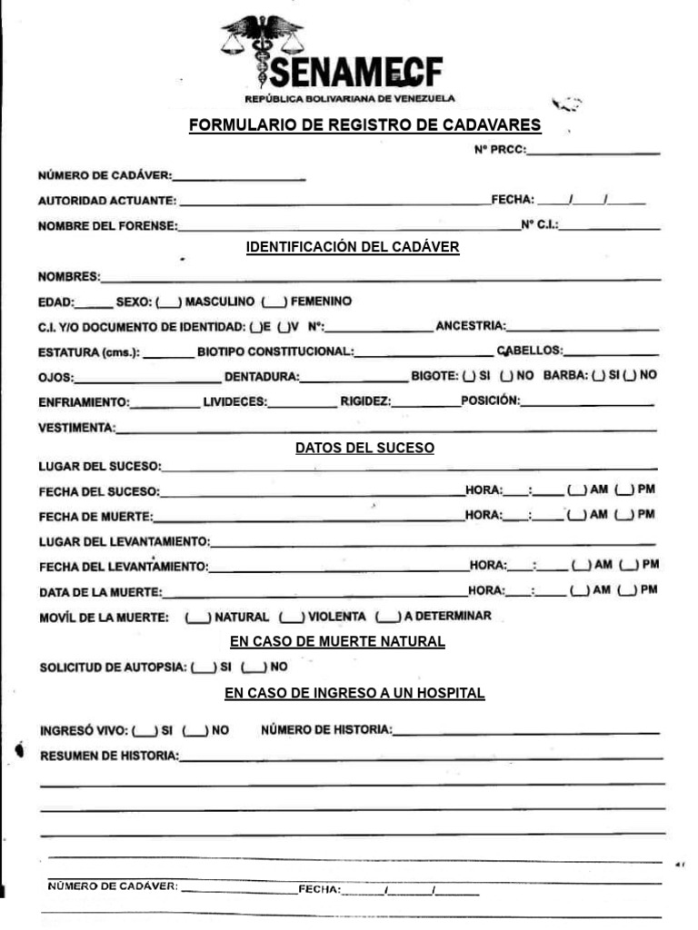 Documento Protocolo de Autopsia | PDF