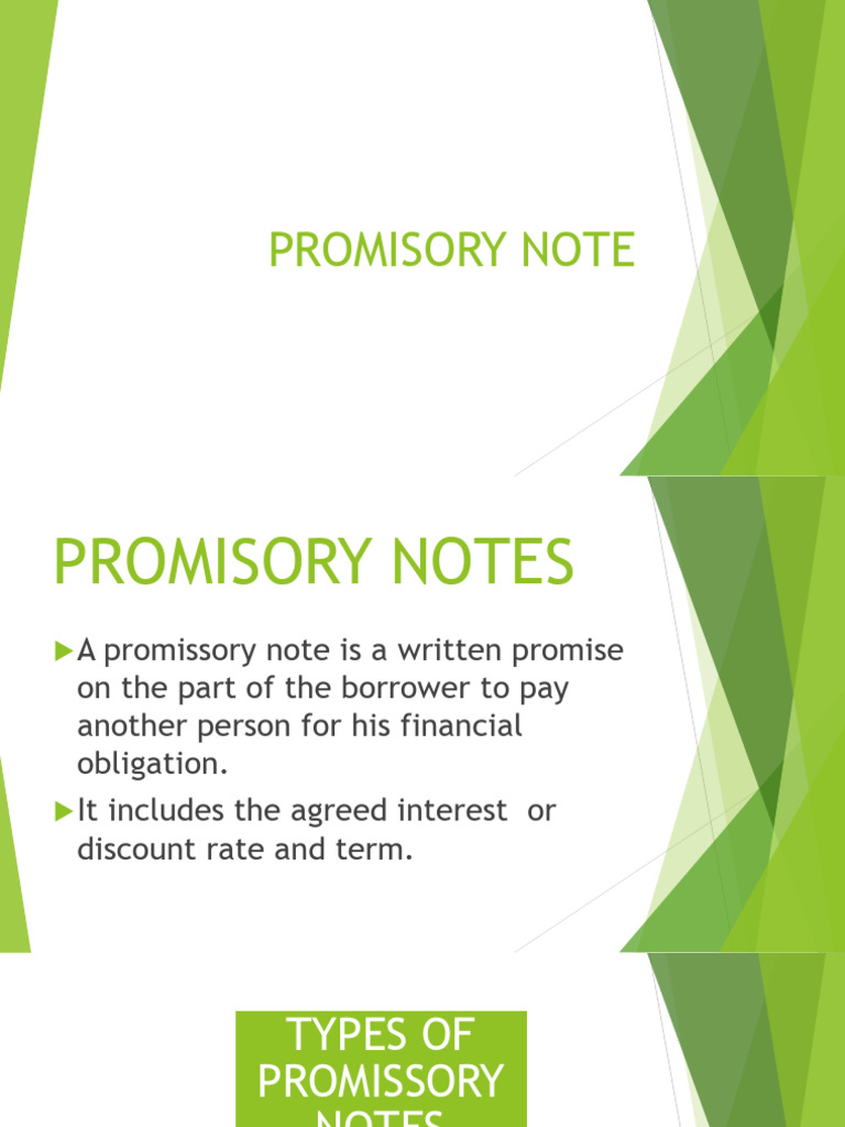 Promisory Note Mathematics On Investment | PDF | Promissory Note ...