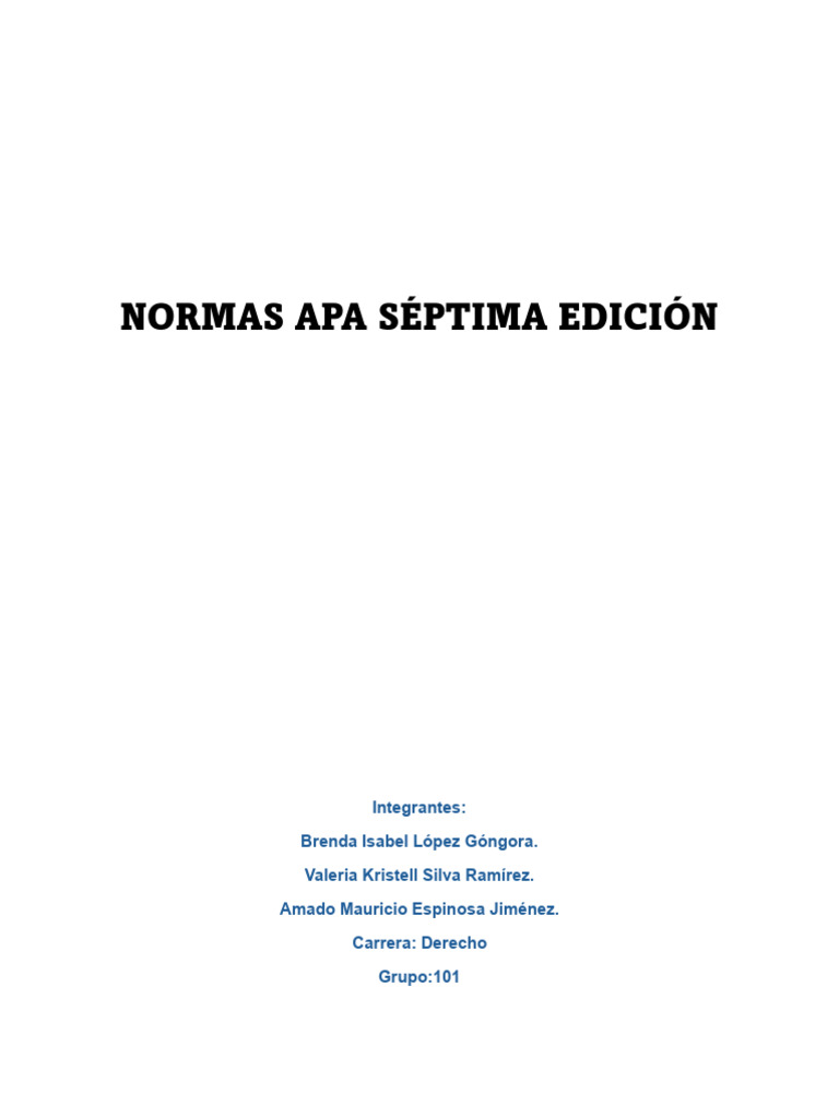 Guía de Normas APA 7ª Edición | PDF | Estilo apa | Facebook