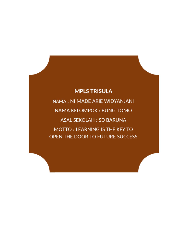 Name Tag Peserta Mpls 1 | PDF