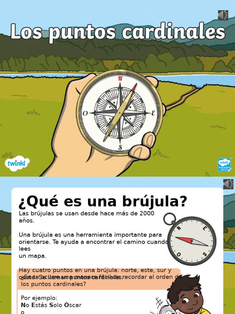 Brújula y Puntos Cardinales para Niños | PDF
