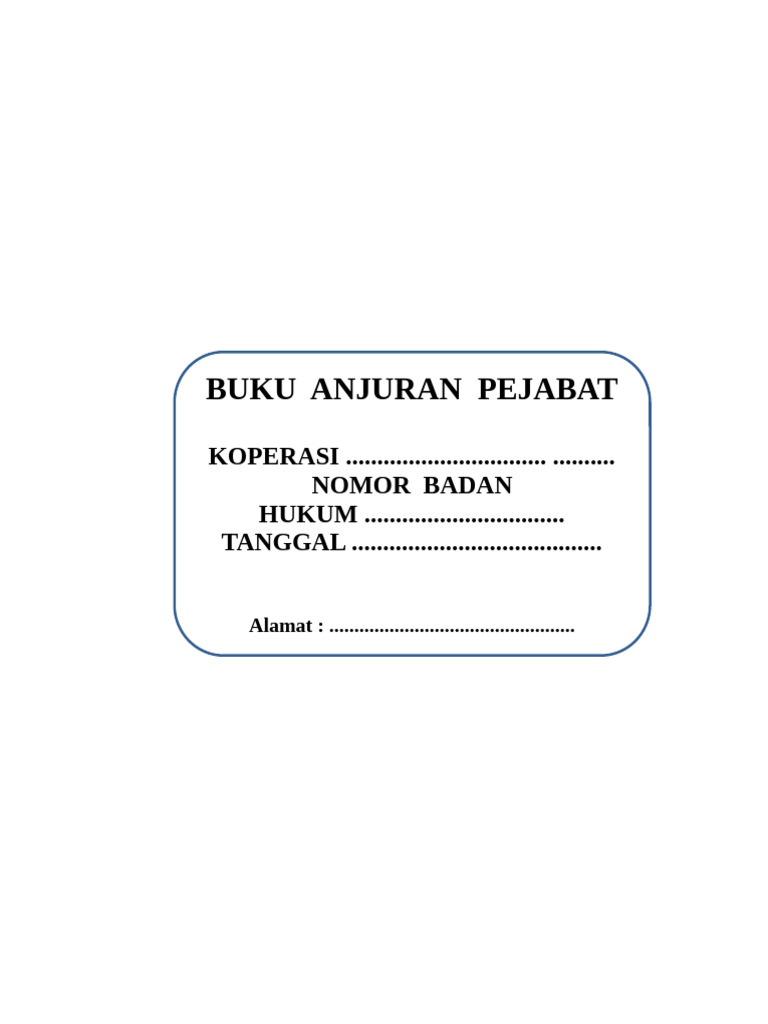 Buku Anjuran Pejabat | PDF