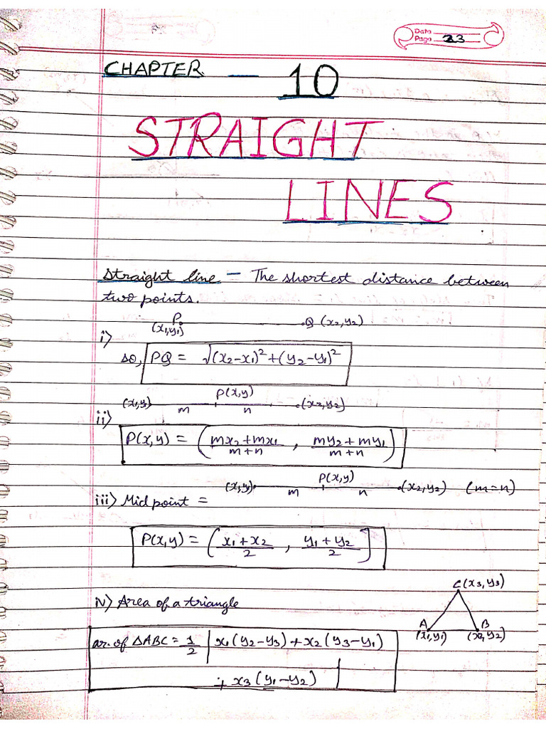Straight Lines | PDF