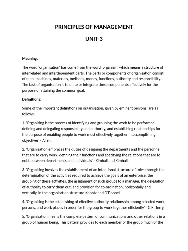 Principles of Effective Organization Structure | PDF | Organizational ...