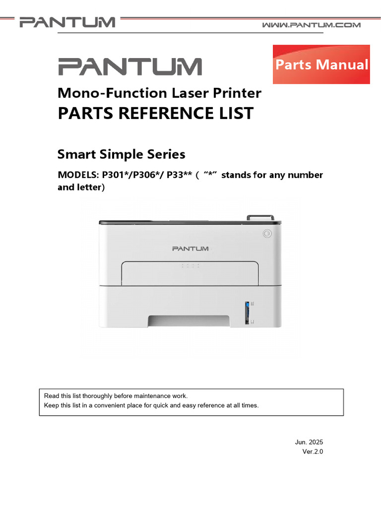 Parts Reference for P301/P306/P33 Models | PDF