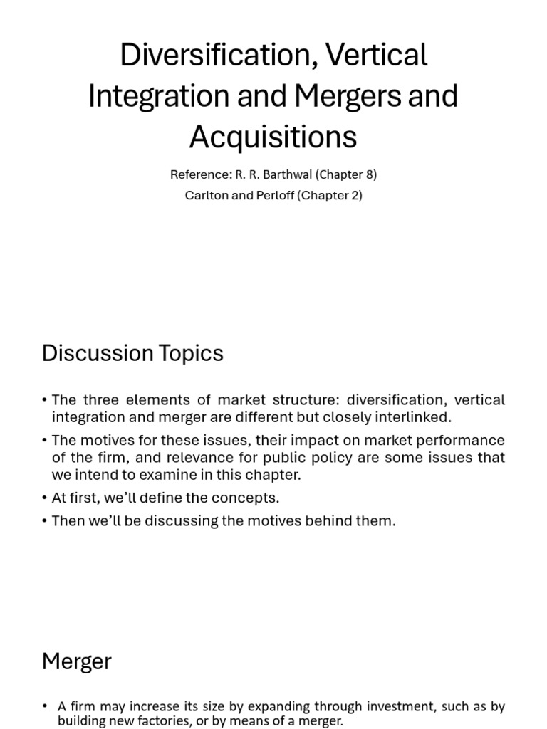 Slide 06 | PDF | Mergers And Acquisitions | Economics