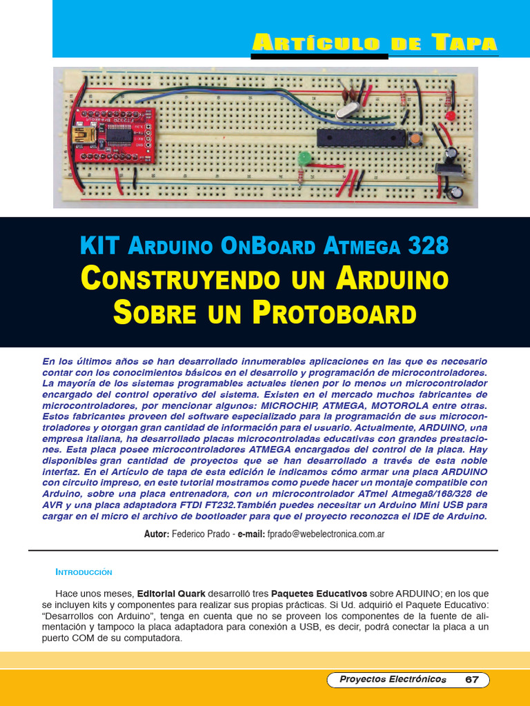 Conexión de Arduino a Protoboard | PDF | Arduino | Ingenieria Eléctrica
