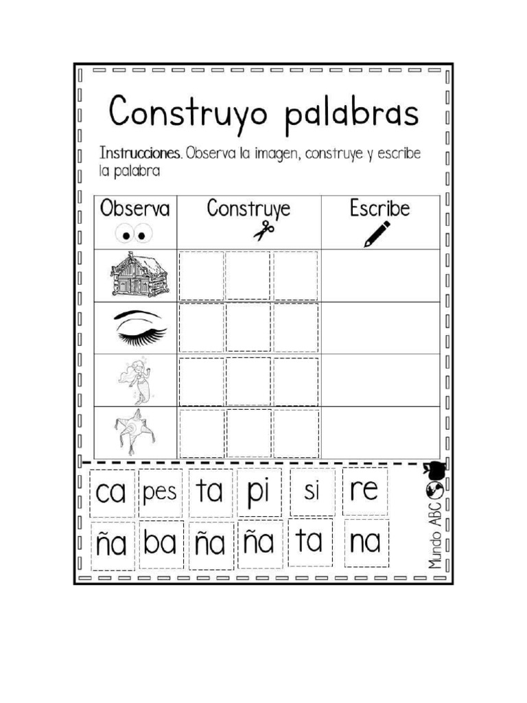 Construyendo Palabras 1 | PDF