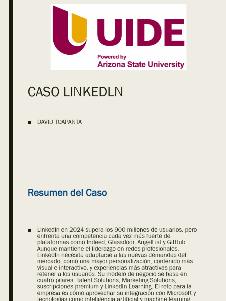 Caso Linkedln | PDF | Inteligencia artificial | Inteligencia (IA) y ...