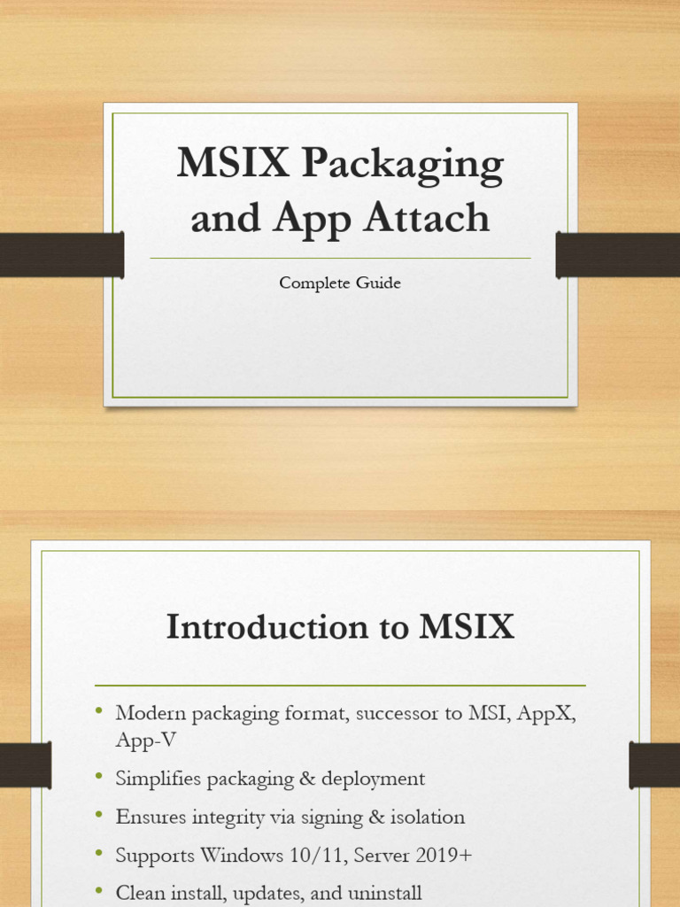 MSIX Packaging | PDF | Windows Registry | Computing Platforms