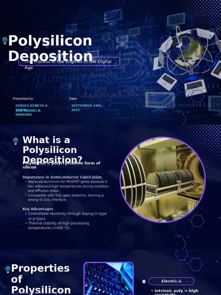Polysilicon Deposition Techniques Explained | PDF | Chemical Vapor ...